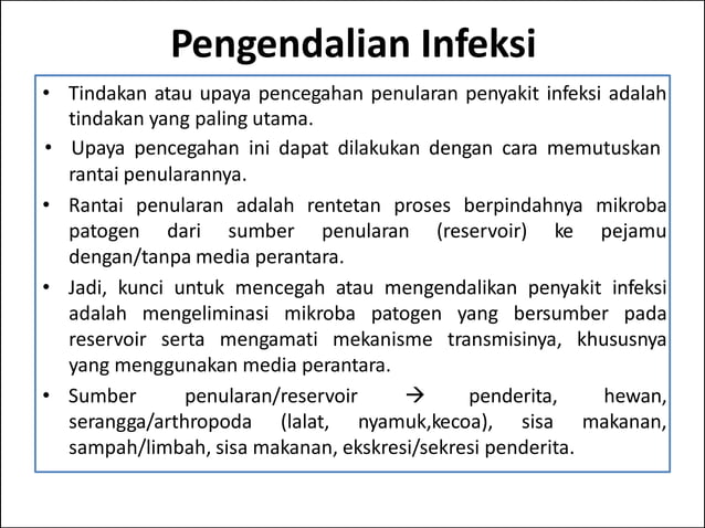 Konsep Pencegahan Infeksi di rumah sakit | PPTX