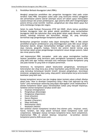 Konsep Pendidikan Berbasis Keunggulan Lokal (PBKL) di SMA | PDF