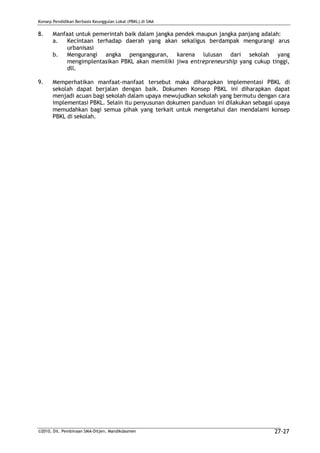 Konsep Pendidikan Berbasis Keunggulan Lokal (PBKL) di SMA | PDF