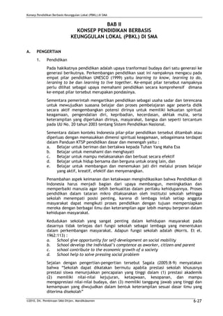 Konsep Pendidikan Berbasis Keunggulan Lokal (PBKL) di SMA | PDF