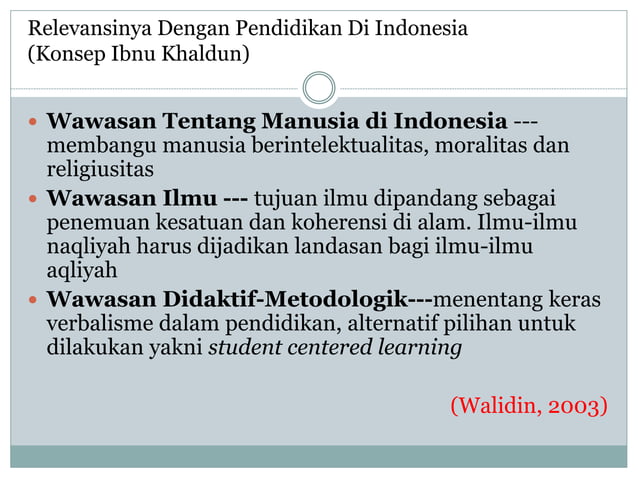 Konsep pendidikan ibnu khaldun | PPTX
