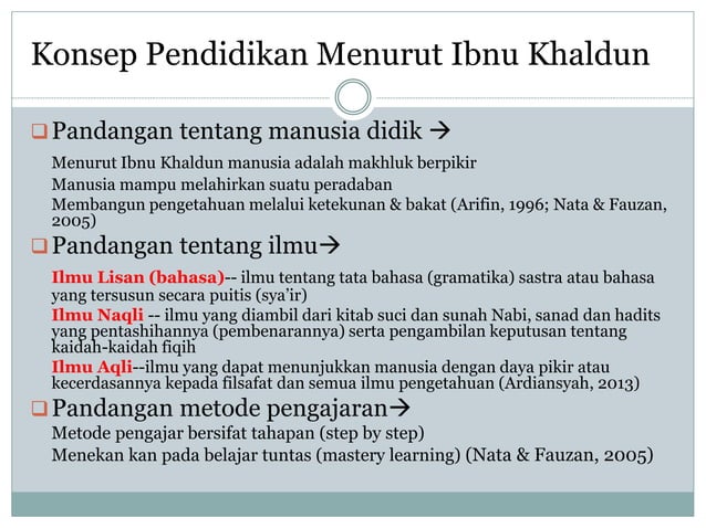 Konsep pendidikan ibnu khaldun | PPTX