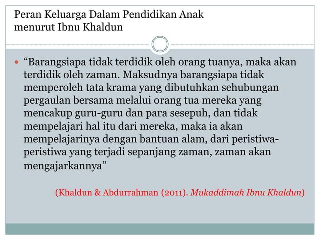 Konsep pendidikan ibnu khaldun | PPTX