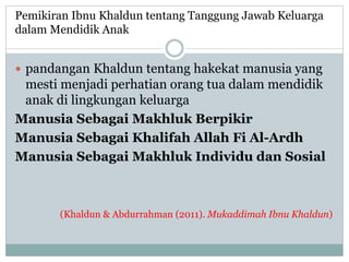 Konsep pendidikan ibnu khaldun | PPTX