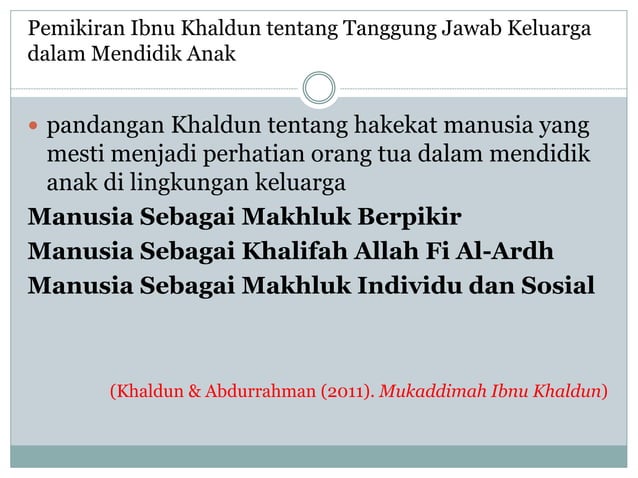 Konsep pendidikan ibnu khaldun | PPTX