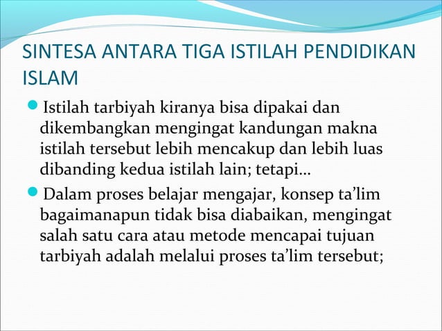 Konsep pendidikan islam | PPT