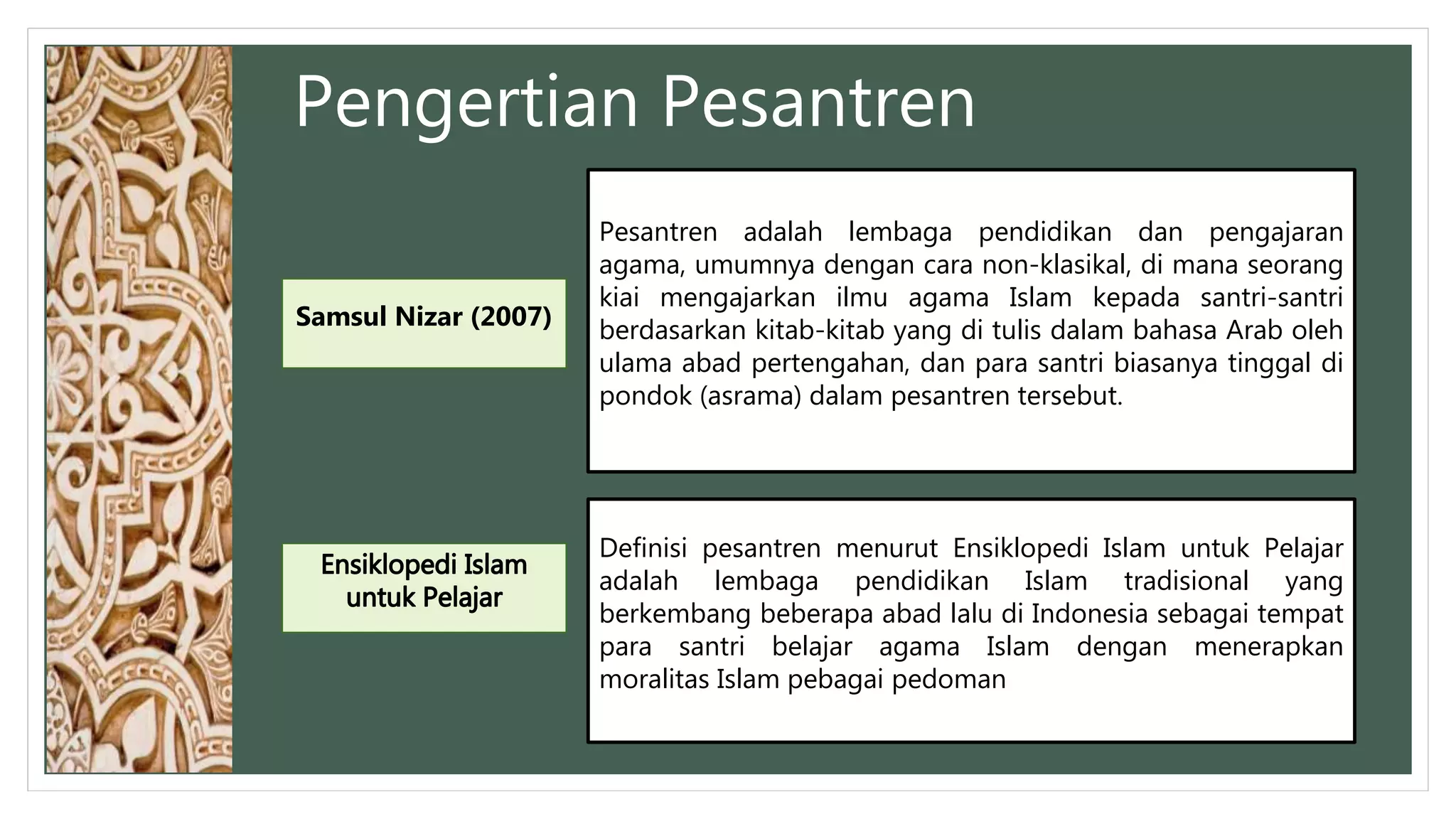 Konsep Pendidikan Pesantren | PPTX
