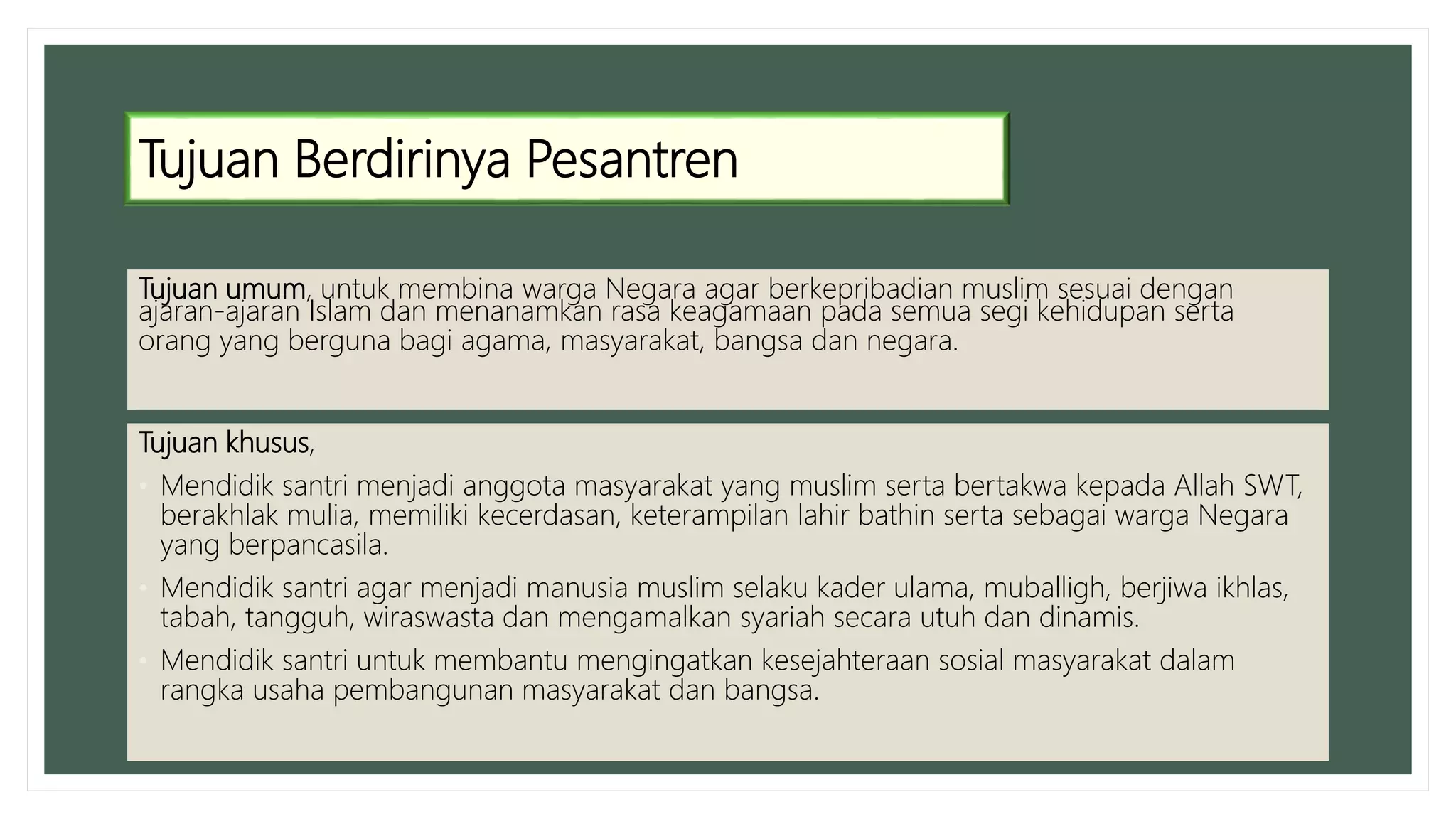 Konsep Pendidikan Pesantren | PPTX
