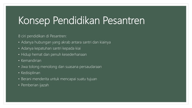 Konsep Pendidikan Pesantren | PPTX