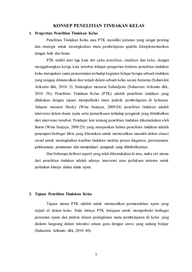 Konsep penelitian tindakan kelas | PDF