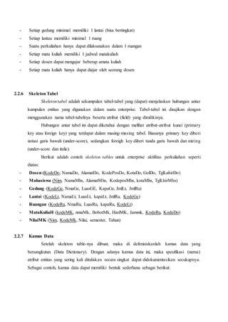 Konsep pengelolaan basis data spasial sig | DOCX