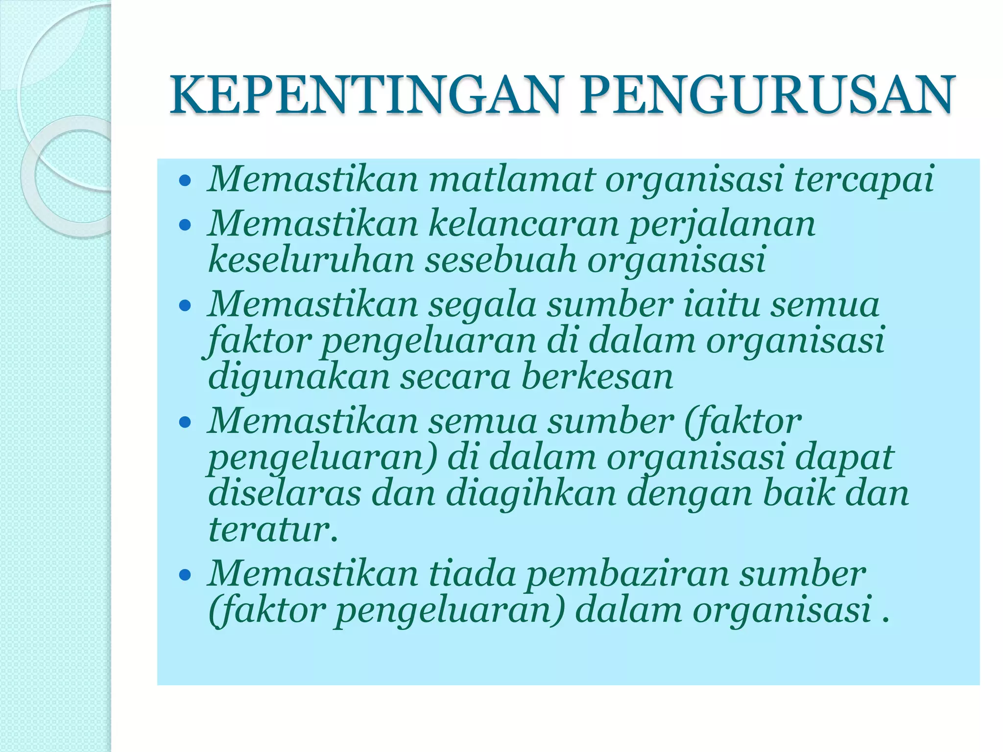 Konsep pengurusan | PPTX
