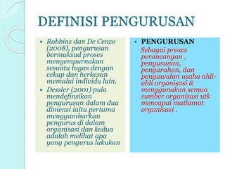 Konsep pengurusan | PPTX