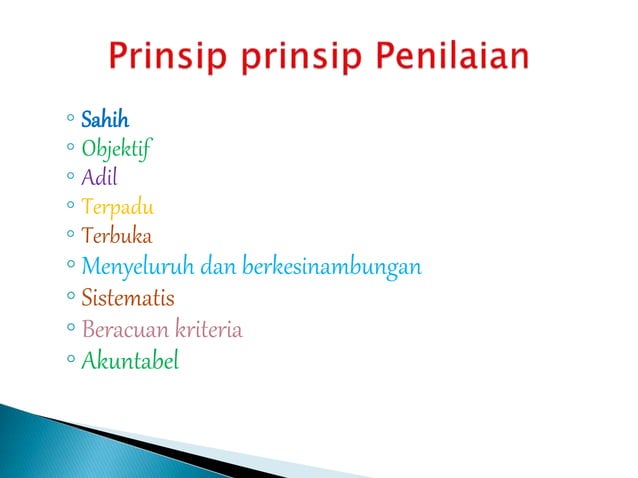 Konsep dasar penilaian pembelajaran | PPTX