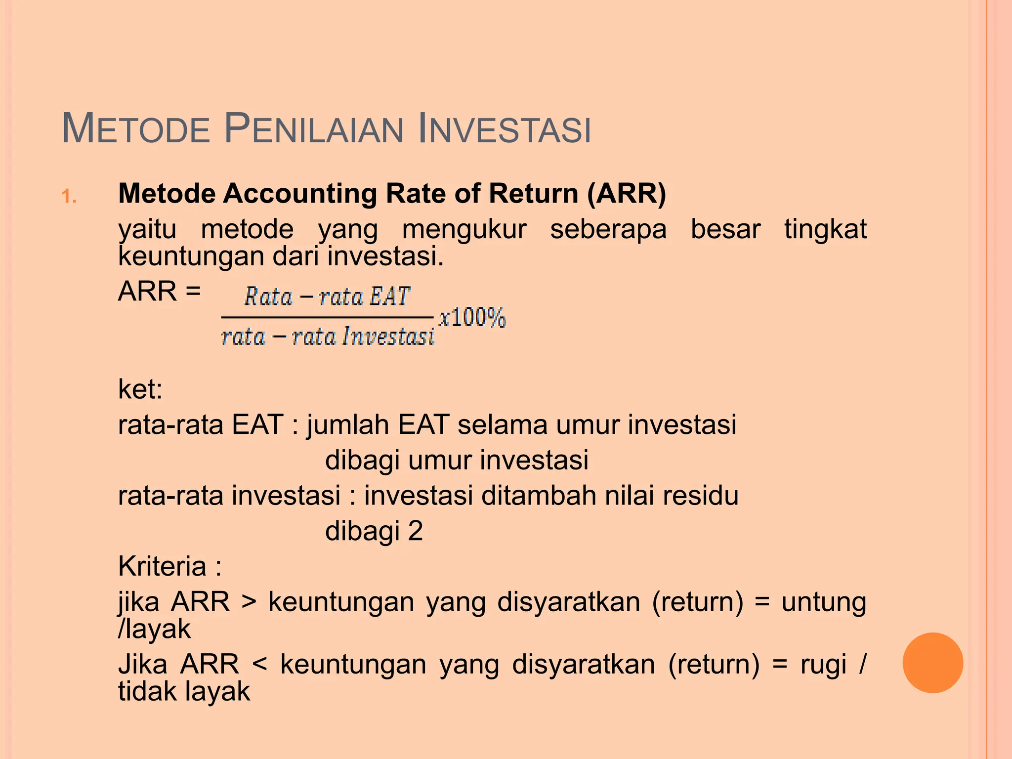 Manajemen Keuangan : Konsep Penilaian Investasi | PPTX