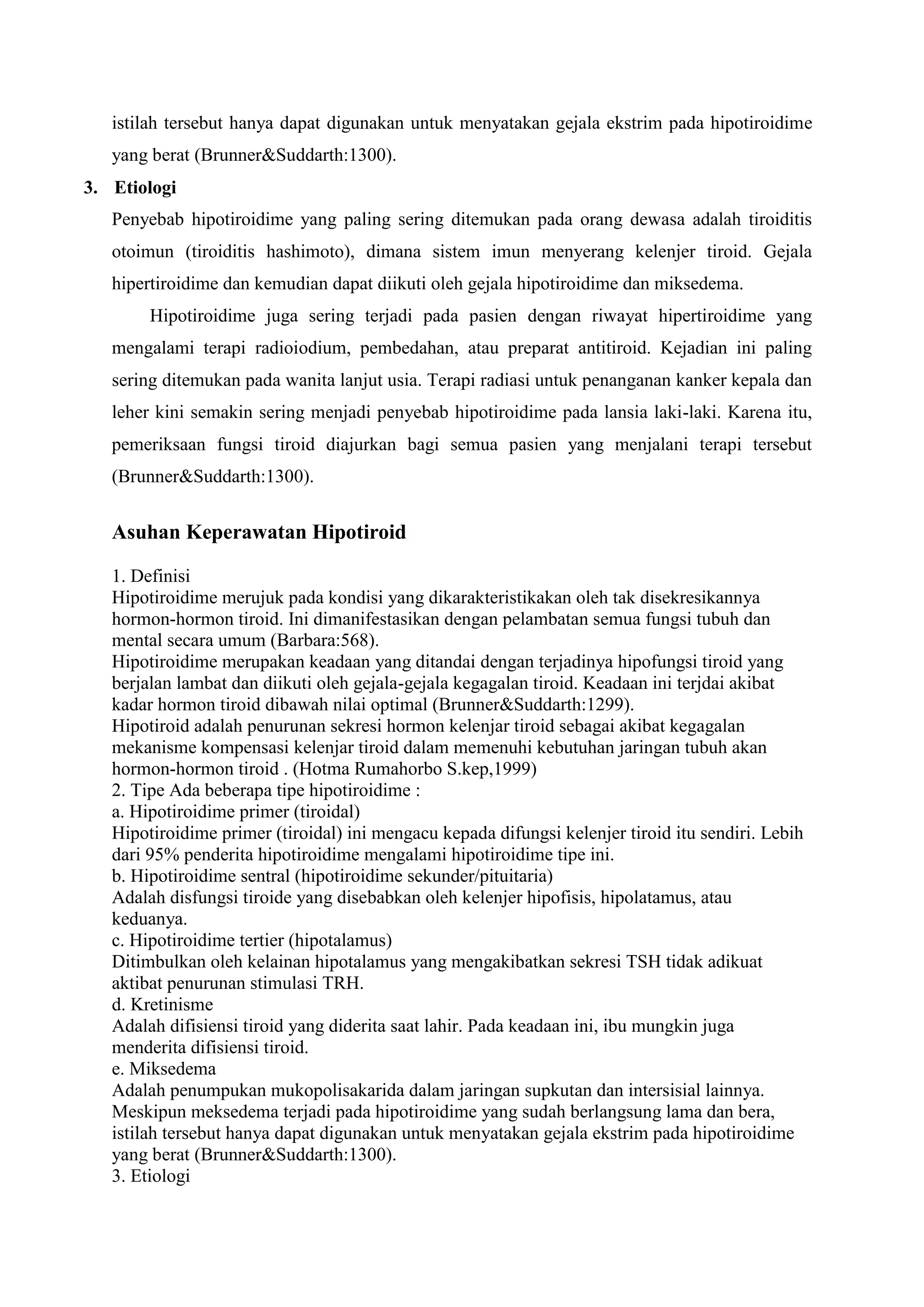 Konsep penyakit hipotiroid | DOCX