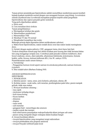Konsep penyakit hipotiroid | DOCX