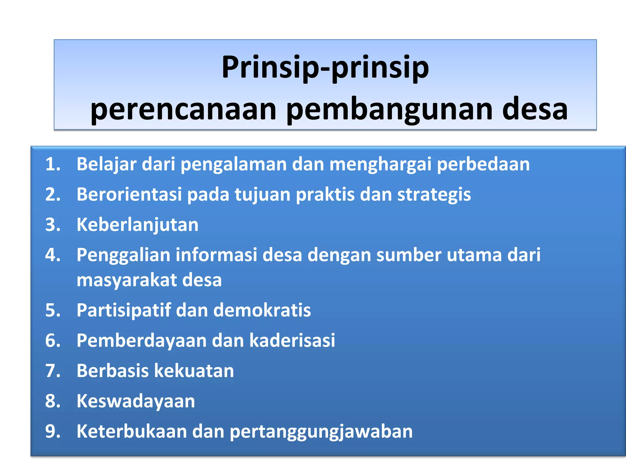 Konsep perencanaan pembangunan desa | PPT