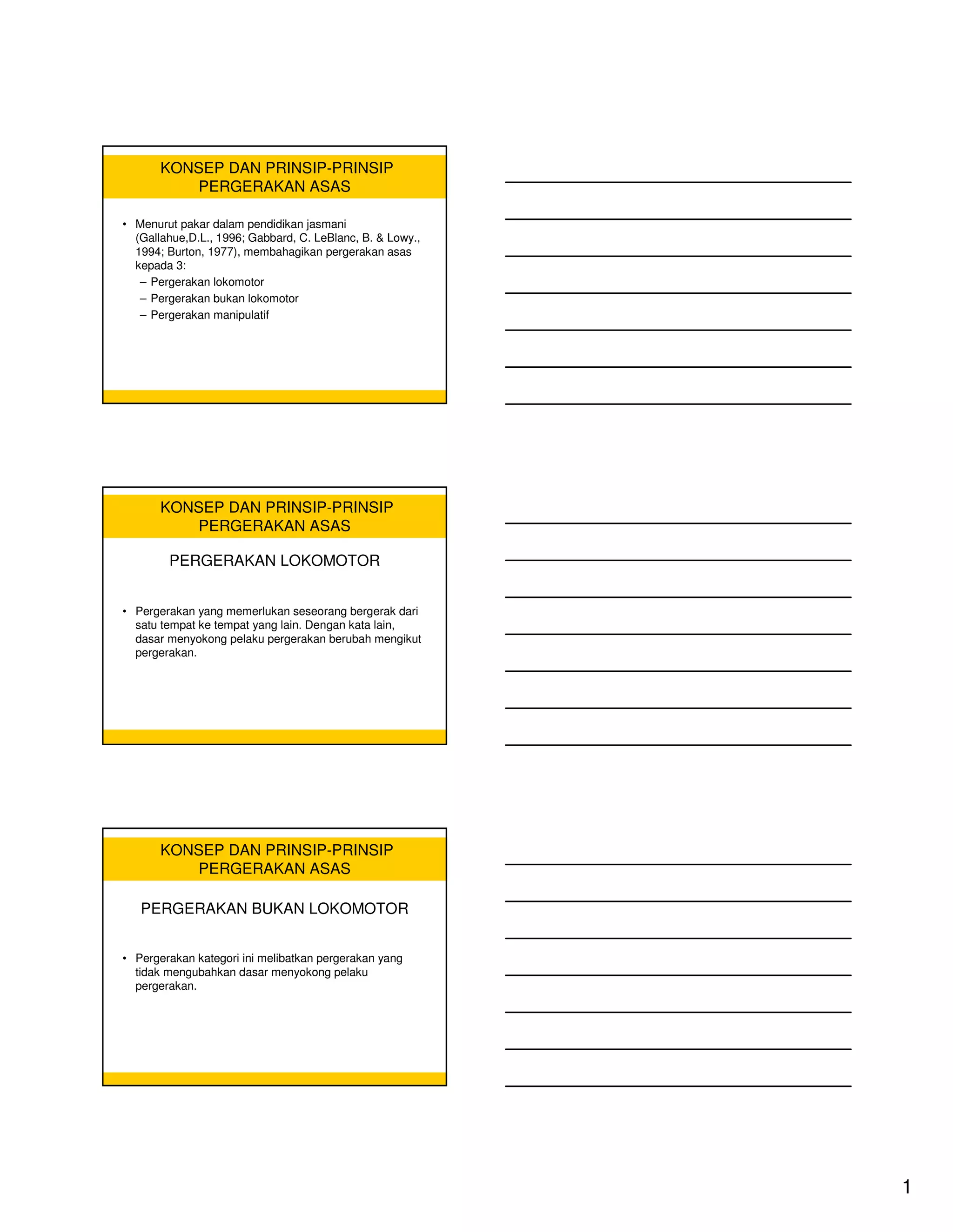 Konsep pergerakan asas (powerpoint) | PDF