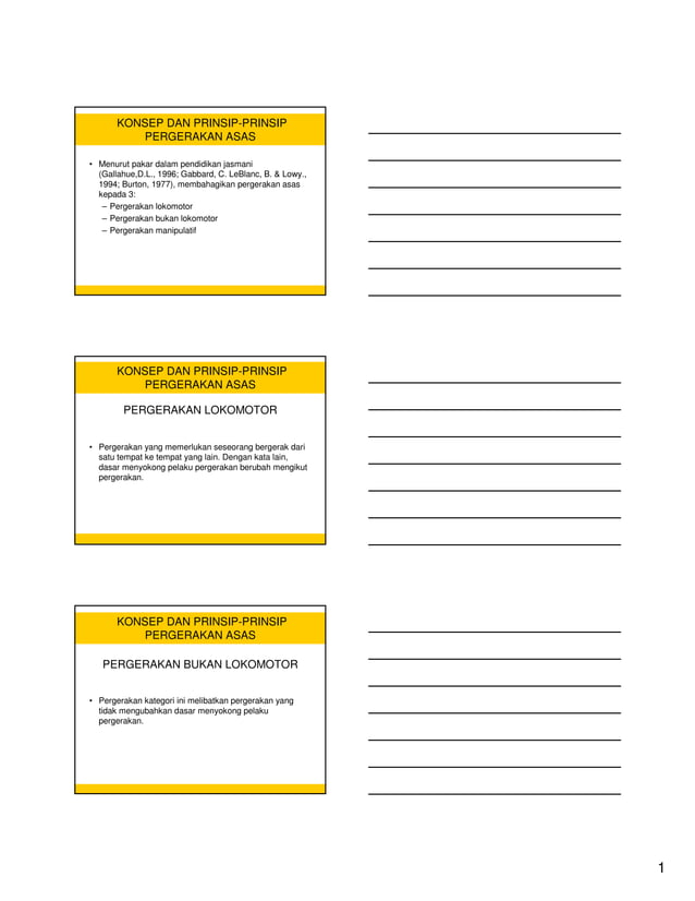 Konsep pergerakan asas (powerpoint) | PDF