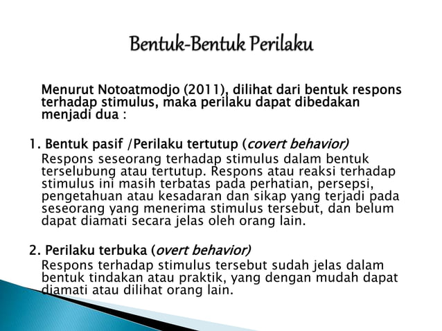 Konsep perilaku | PPT