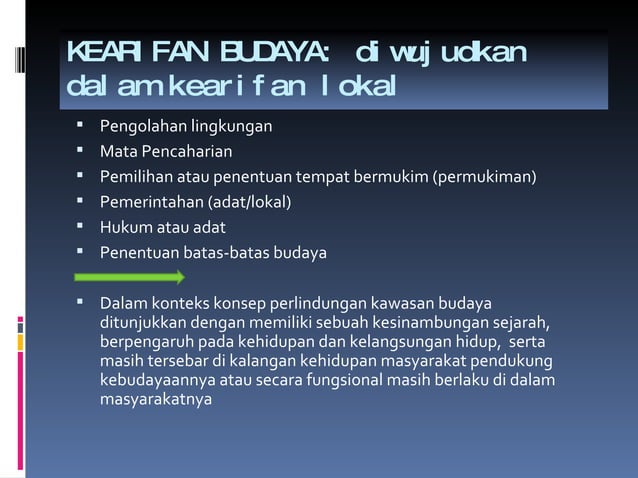 Konsep Perlindungan Kawasan Budaya | PPT