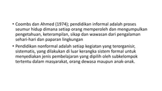 Konsep Pendidikan Nonformal Informal (PNFI) | PPTX