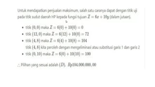 Konsep Program Linear-1.pptx sari ayu ya | PPT
