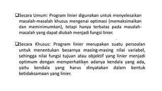 Konsep Program Linear-1.pptx sari ayu ya | PPTX