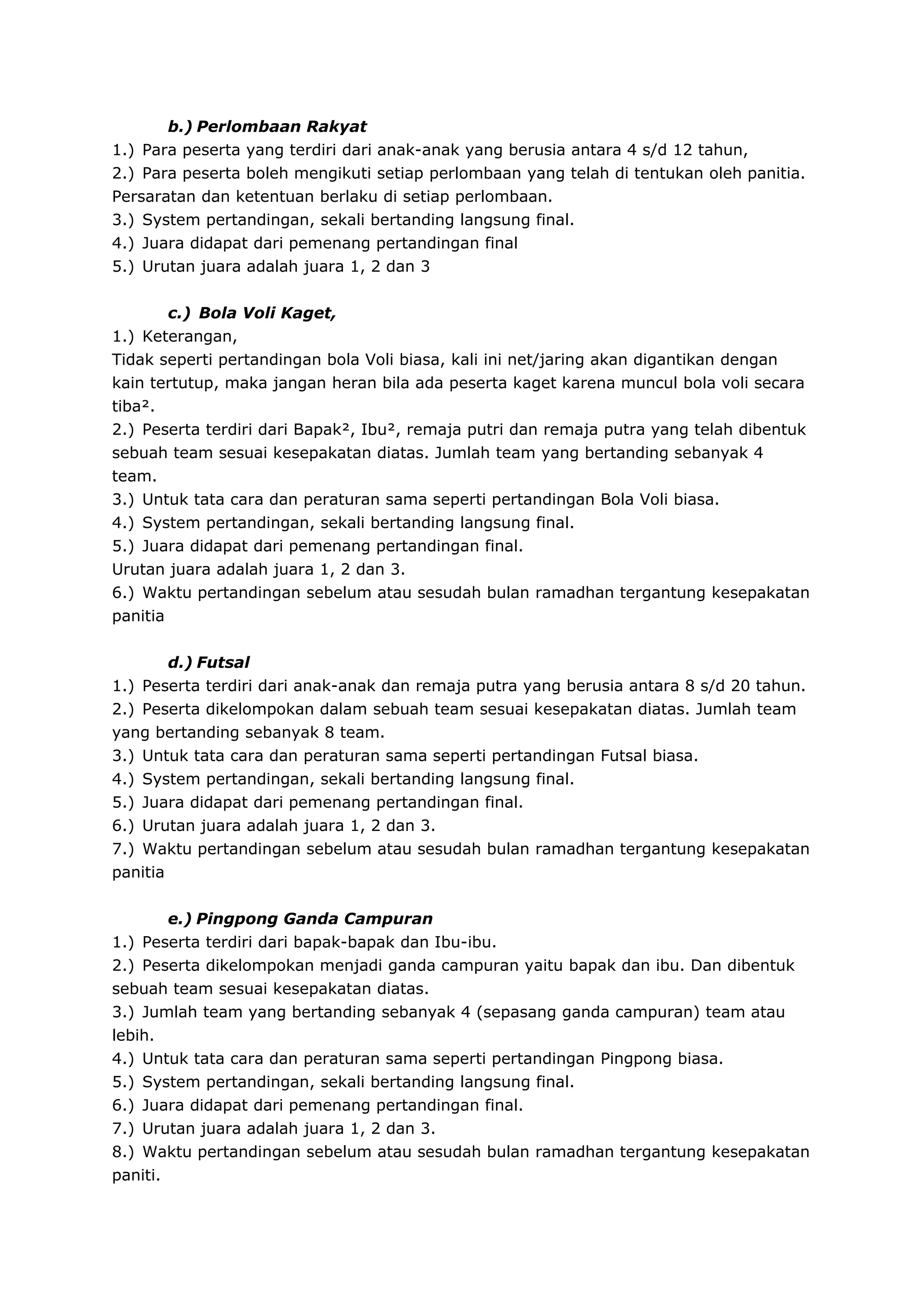 contoh proposal kegiatan ramadhan dan Agustusan | DOC