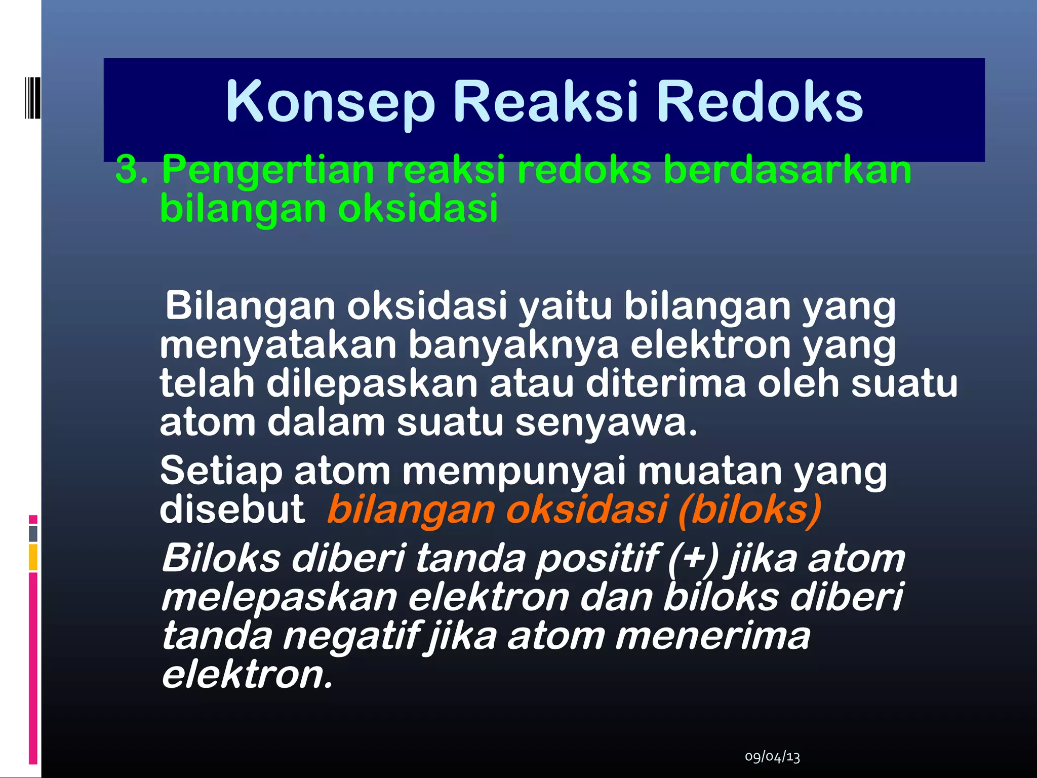 Konsep redox reaksi oksidasi reduksi | PPT