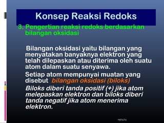 Konsep redox reaksi oksidasi reduksi | PPT