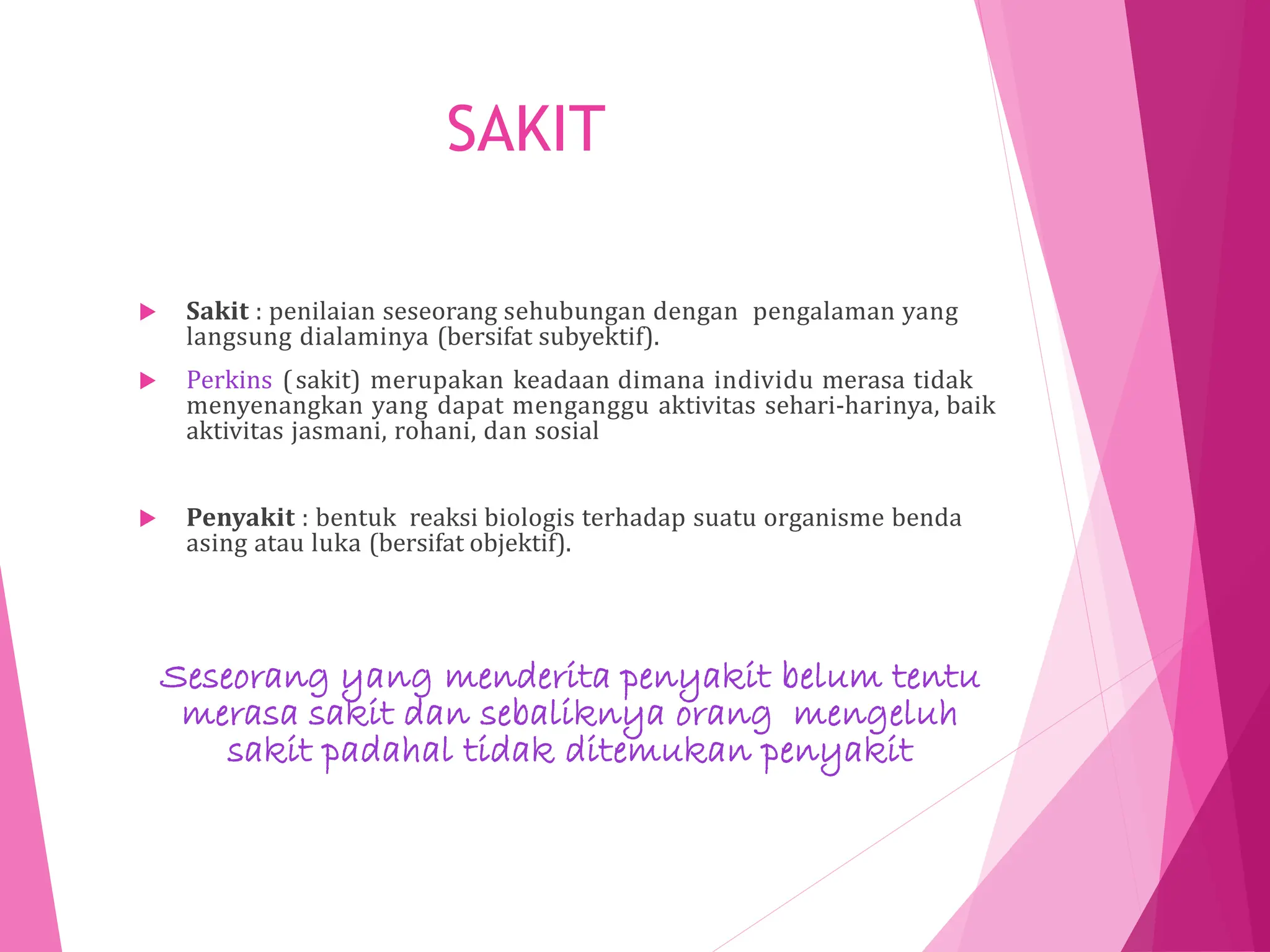 Konsep Sehat dalam kesehatan masyarakat indonesia pada umumnya | PDF