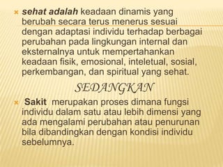 KONSEP SEHAT SAKIT | PPTX