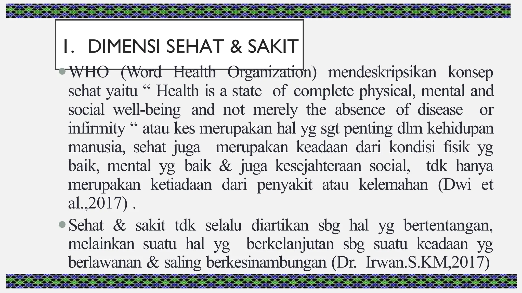 Konsep Sehat dan Sakit pada Promosi Kesehatan | PPTX