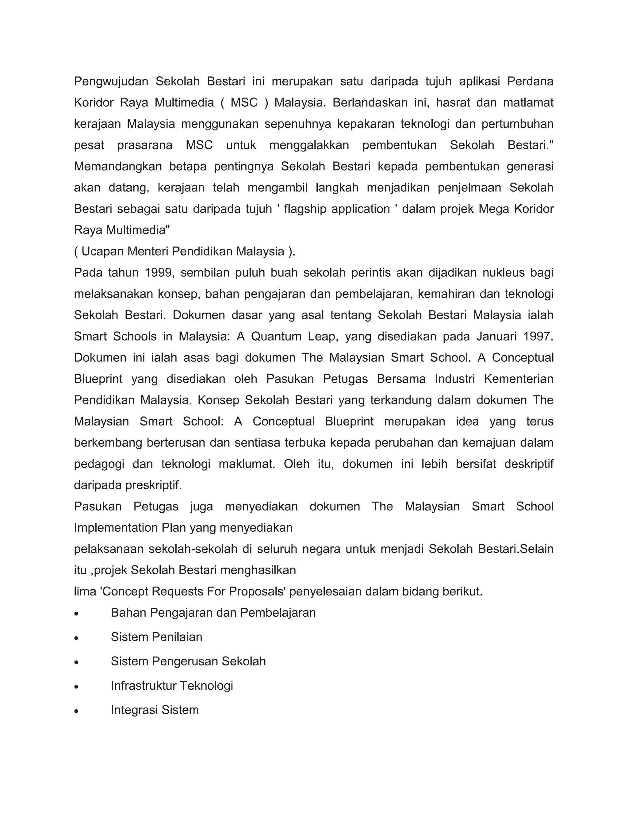 Konsep sekolah bestari | DOCX