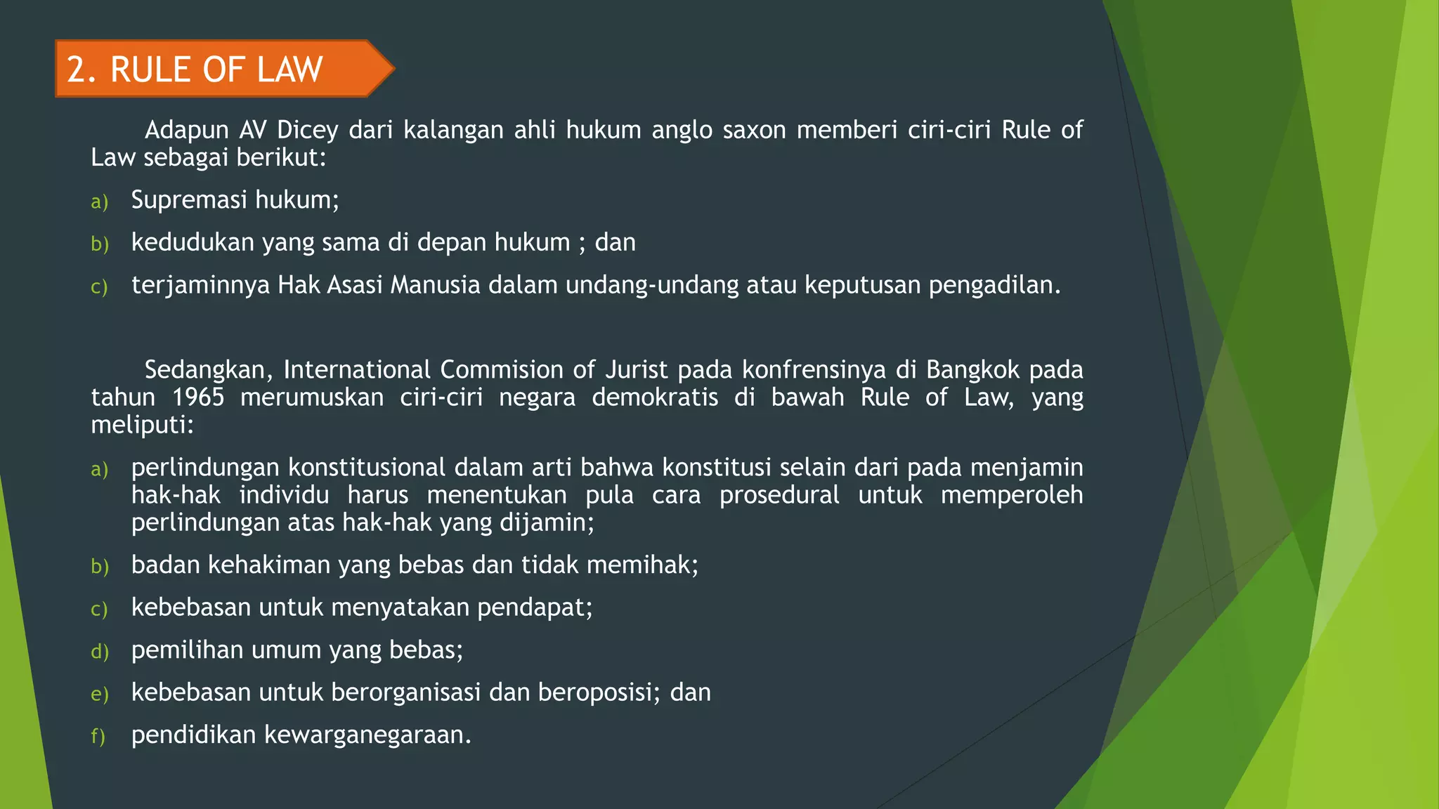 Konsepsi rechtstaat dan rule of law | PPTX