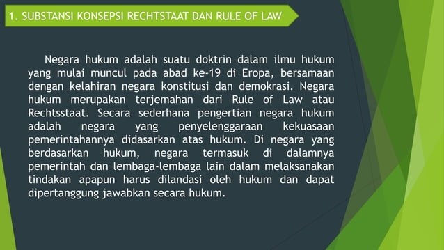 Konsepsi rechtstaat dan rule of law | PPTX