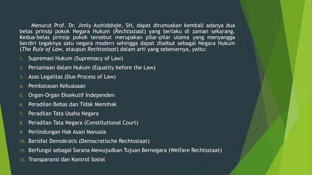 Konsepsi rechtstaat dan rule of law | PPTX