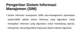 Konsep sistem informasi manajemen | PPT
