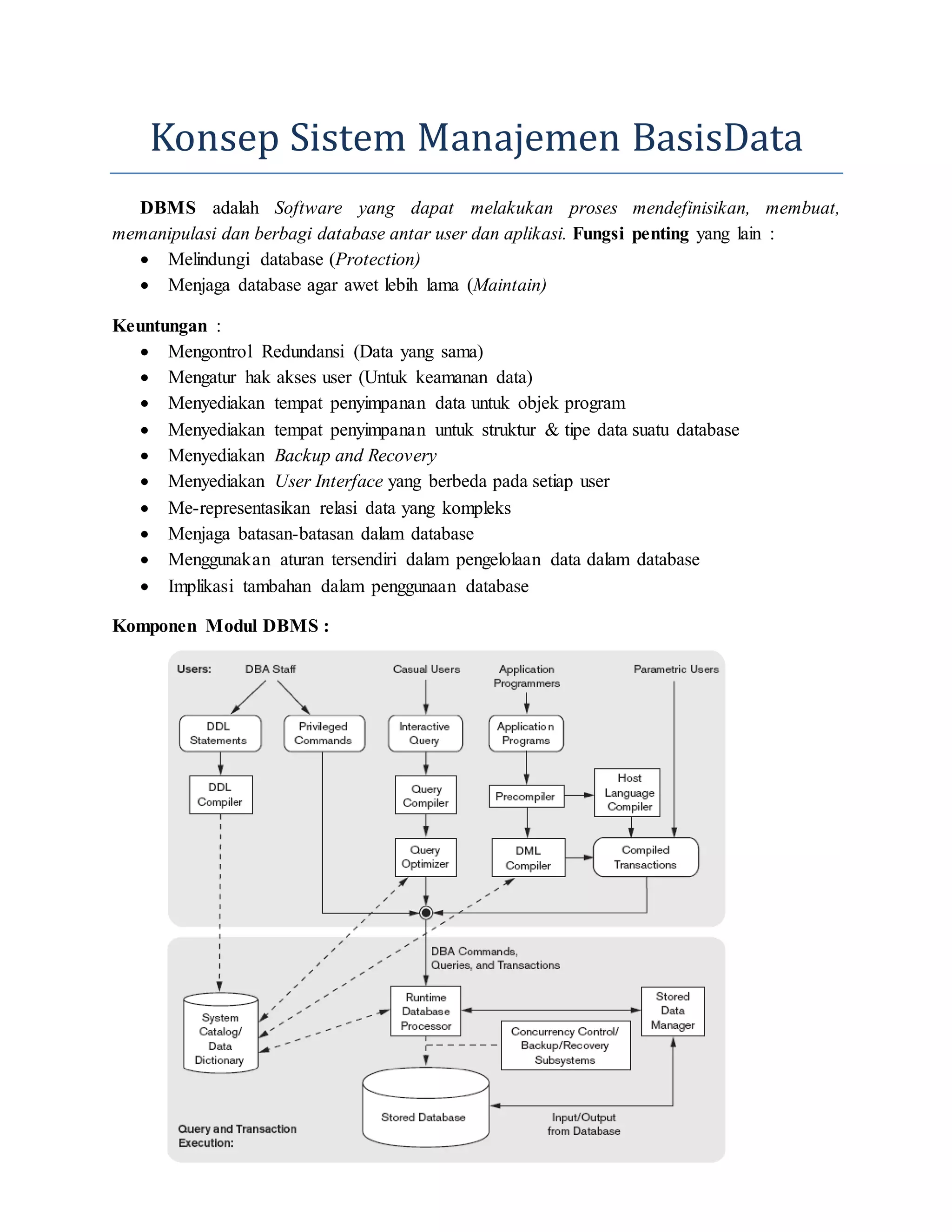Konsep Sistem Manajemen BasisData | DOCX