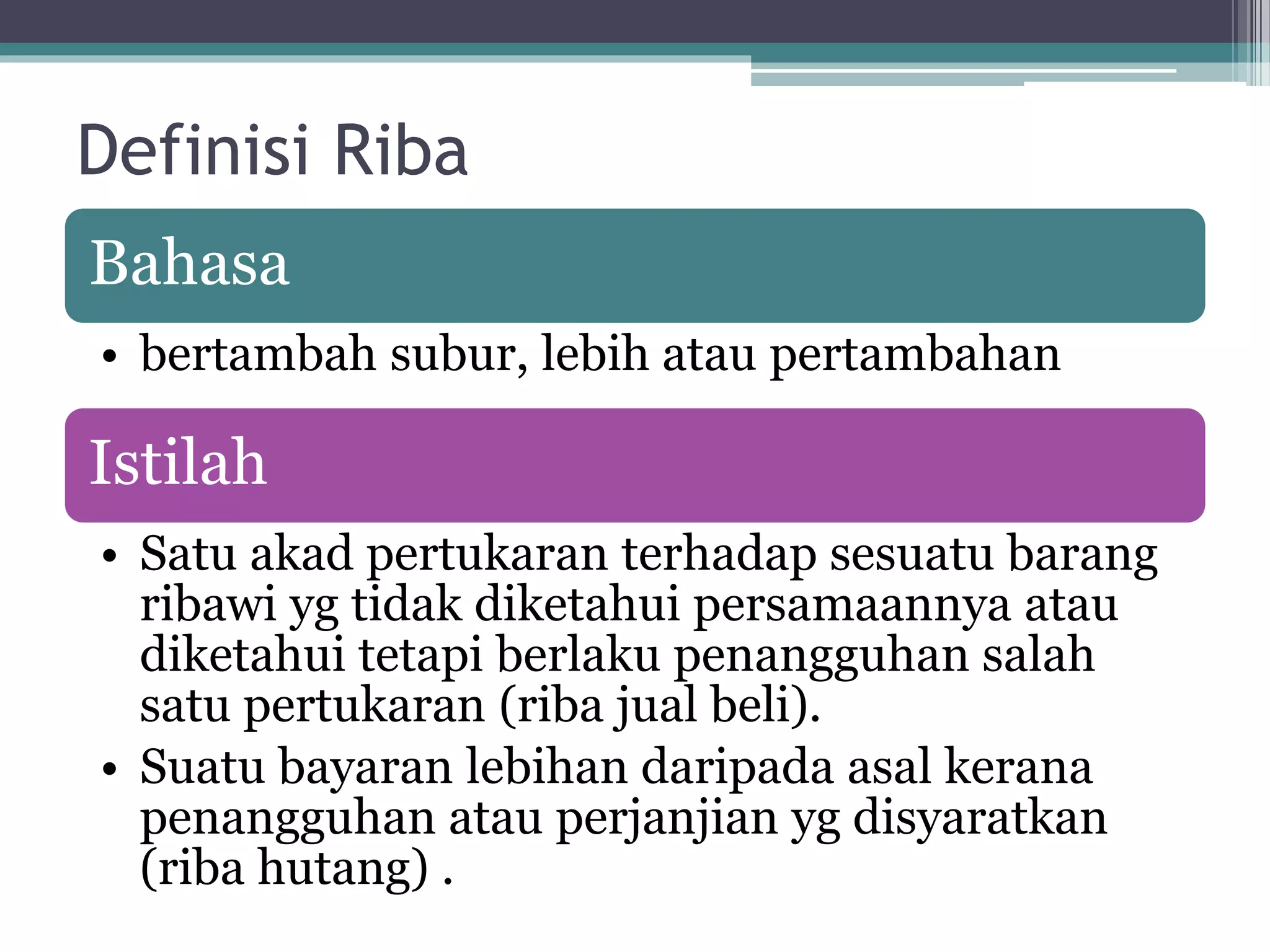 Konsep & Sistem Riba | PPTX