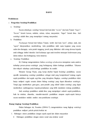 Konsep sosio-antropologi pendidikan | DOCX
