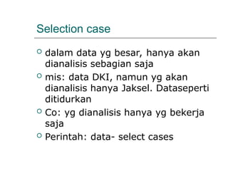 Manajemen dan analisis data, pelolahan data | PPT