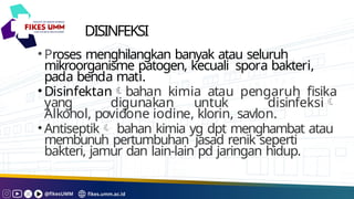 Konsep sterilisasi dan disinfeksi untuk lingkungan | PPTX