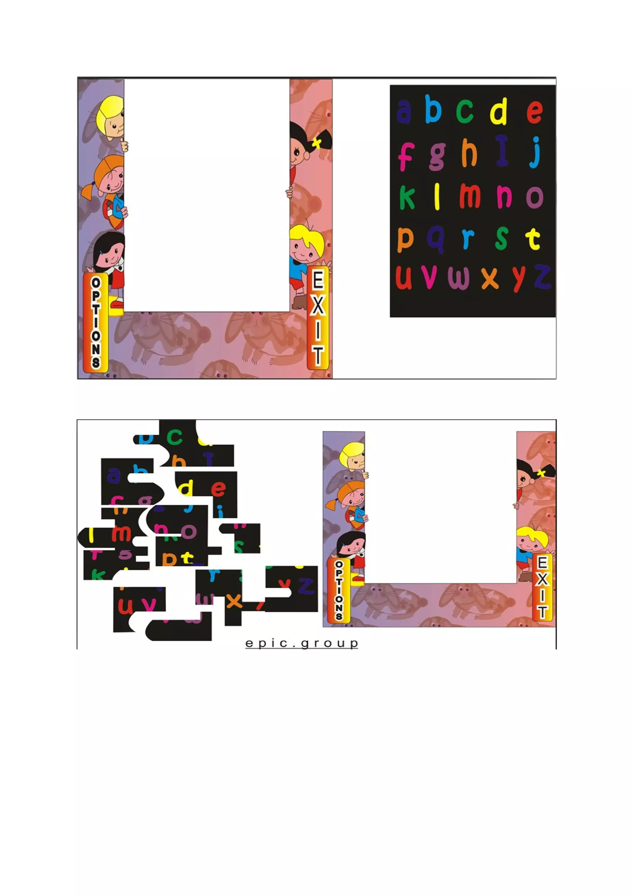 Konsep & storyboard game multimedia (puzzle alphabet) | DOC