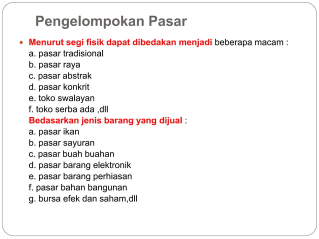 Memahami Konsep Struktur Pasar Dalam Ekonomi | PPTX