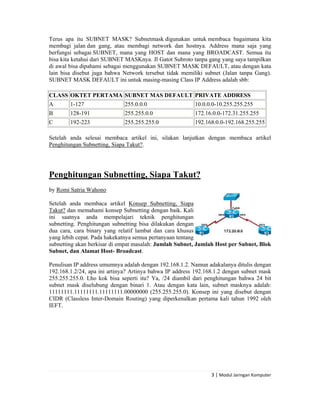 Konsep Subnetting - Jaringan Komputer | PDF