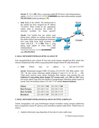 Konsep Subnetting - Jaringan Komputer | PDF