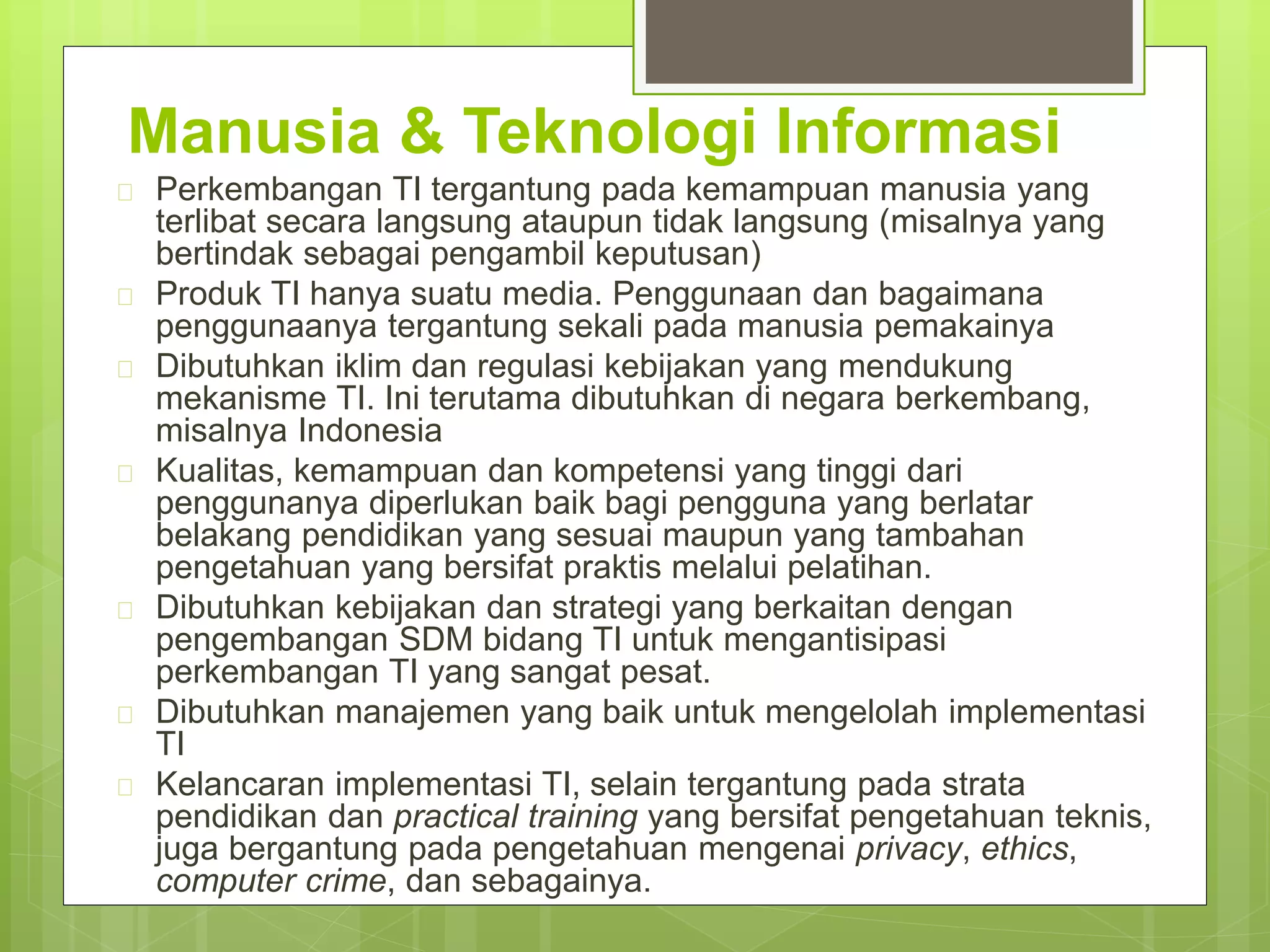 Konsep teknologi informasi | PPT